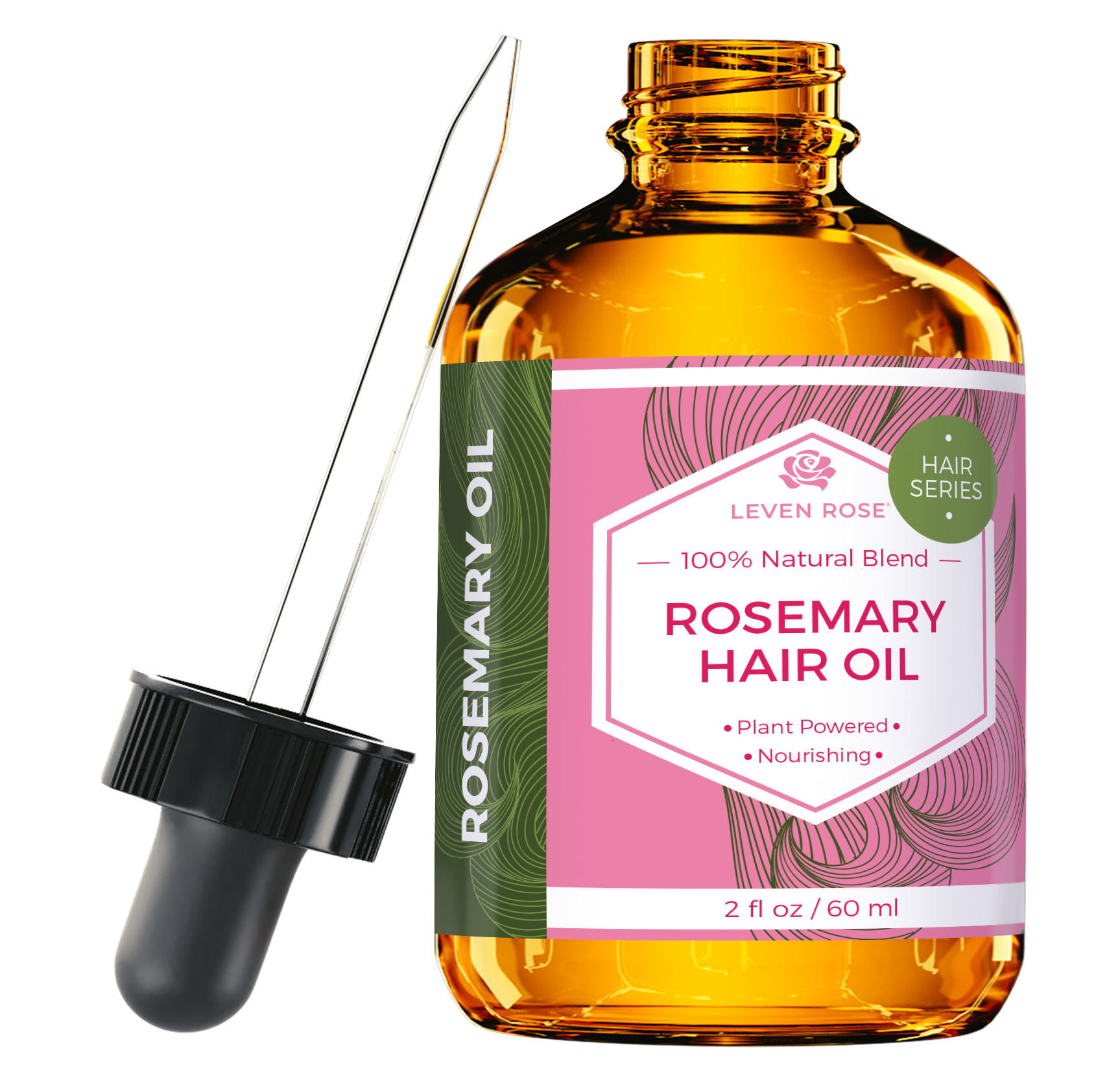 Leven Rose Organic Rosemary Oil for Hair Growth: 2oz Hair Growth Elixi ...